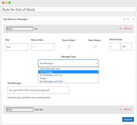 How To Add Text Based Custom Stock Status In Woocommerce Documentation