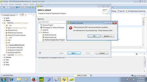 Eclipse An Internal Error Occurred During Check Android Sdk