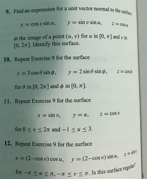 Solved 9. Find an expression for a unit vector normal to the | Chegg.com