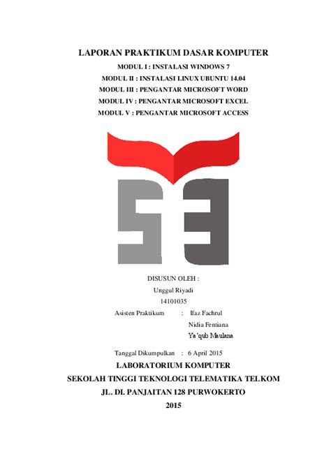 Pdf Laporan Praktikum Dasar Komputer