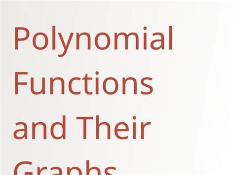 G10 Math Q2 Week 1 Graph Of Polynomial Functionspptx Physics Science