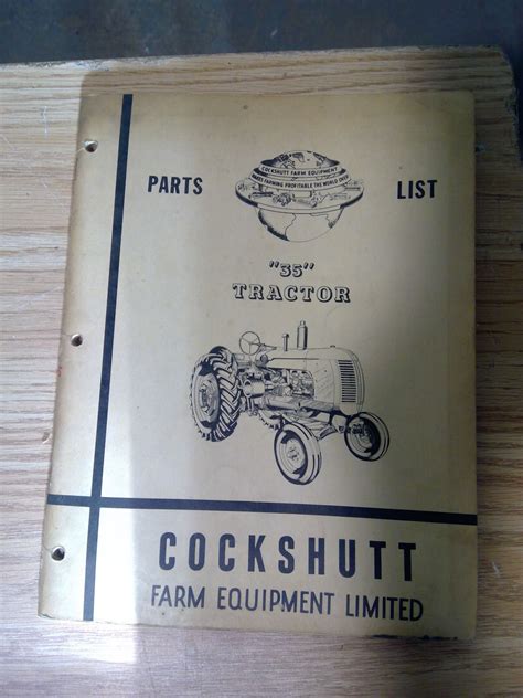 Cockshutt 35 Tractor Parts List Schmalz Auctions