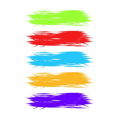 Set Of Luxury Multicolor Brush Script Banner Title Frame Best Text Box