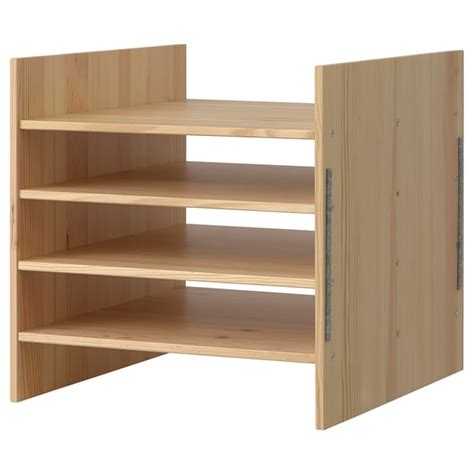 Kallax Insert With 4 Shelves Pine 13x13 Ikea