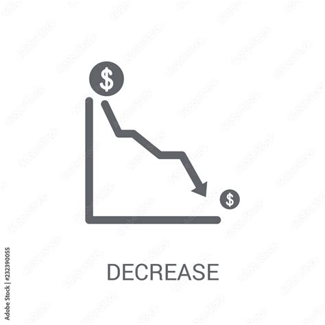 Decrease Icon Trendy Decrease Logo Concept On White Background From E