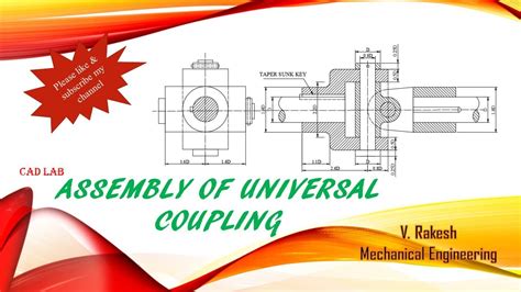 Universal Coupling Drawing Autocad At Jennifer Desrochers Blog