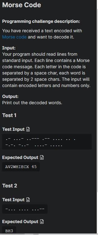 Solved Write A Morse Code Decoder In Python 3 I Tried The