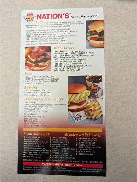 Online Menu Of Nations Giant Hamburgers Restaurant Modesto