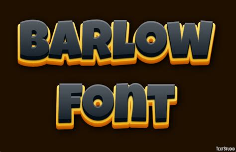Barlow Font Efecto De Texto Y Diseño De Logotipos Fuente