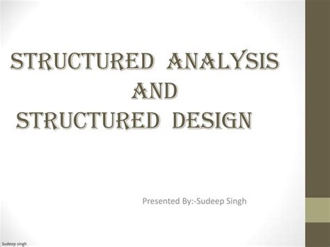 Structured Analysis And Structured Design Ppt