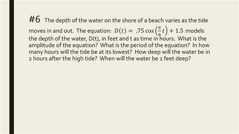 Radian Trig Graph Word Problems Pptx