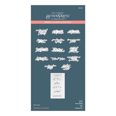 Sentiments Of Wonder Press Plates And Die Set