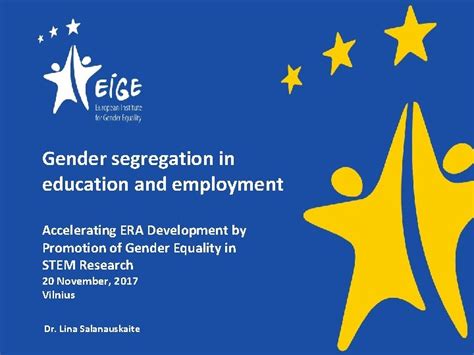 Gender Segregation In Education And Employment Accelerating ERA