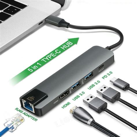 5 in 1 USB C To HDMI 3 USB 3 0 A PD Power Converter Kinaun कन Online Shopping Nepal