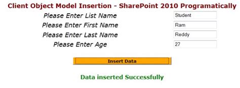 Client Om Insert In Sharepoint 2010 Programmatically Using Vs 2012