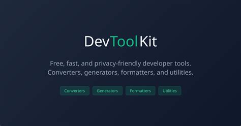 Devtoolkit Free Online Developer Tools