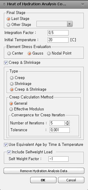 Hydration Heat Analysis Control