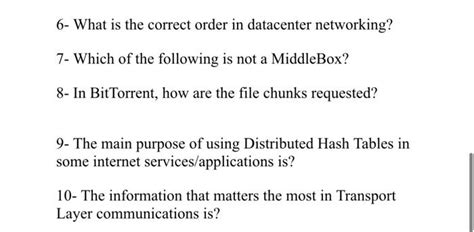 Solved 6 What Is The Correct Order In Datacenter