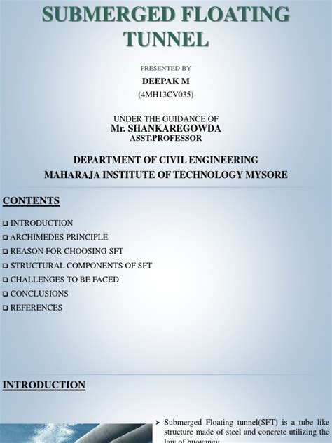 Submerged Floating Tunnel Pdf Buoyancy Civil Engineering