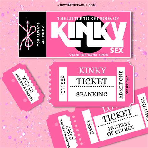 Kinky Sex Ticket Voucher Book Printable Download Valentines Day Annive