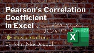 Calculate P Value For Pearson Correlation In Mac Excel Toocovers
