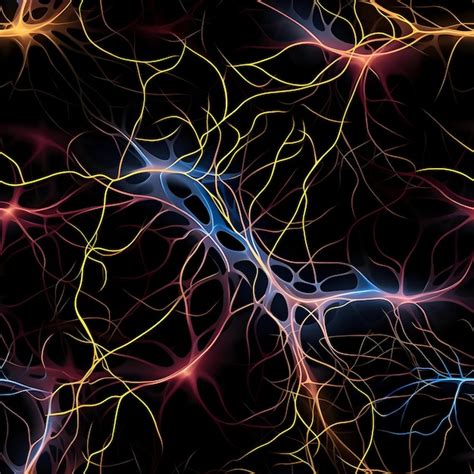 Premium Photo Neural Seamless Pattern On Dark Background High Resolution
