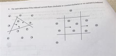 Solved For Each Determine If The Induced Current Flows Chegg Com