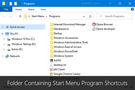 Tip Add Remove And Group Program Shortcuts In Windows 10 Start Menu Askvg
