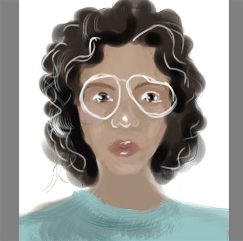 Иллюстрация Девушка в очках в стиле реклама персонажи скетчи этюд