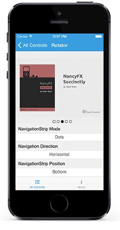 Overview Of Syncfusion Rotator Control For Xamarin IOS