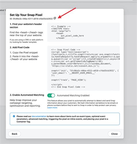how to find your snapchat pixel id and conversions api token wpcode
