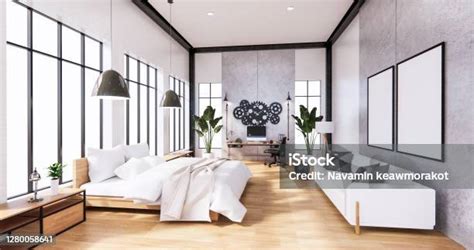 로프트 스타일의 침실 인테리어 컴퓨터 책상에 사무실 도구 소파 3d 렌더링 0명에 대한 스톡 사진 및 기타 이미지 0명 3차원 형태 가구 Istock