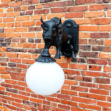 Western Style Buffalo Wall Sconce For Indoor Or Outdoor Lighting The
