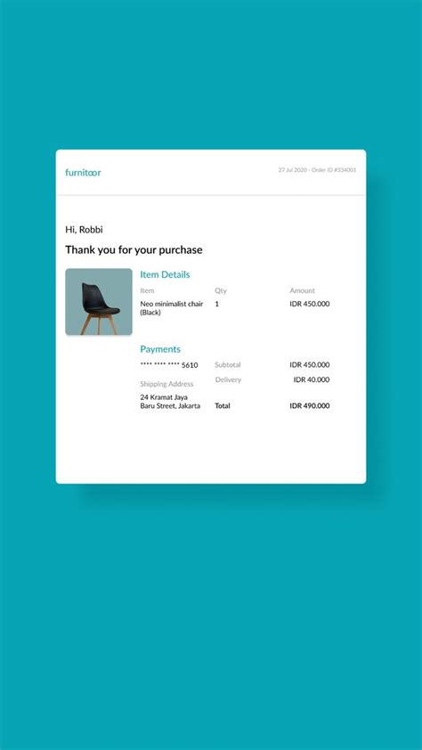 Email Receipt Dailyui 017