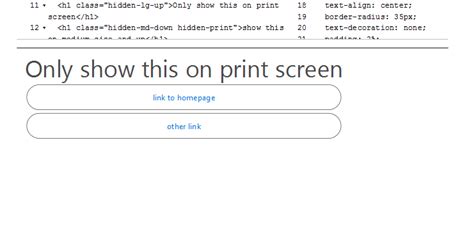 Html Bootstrap Hidden Print Without Css Stack Overflow