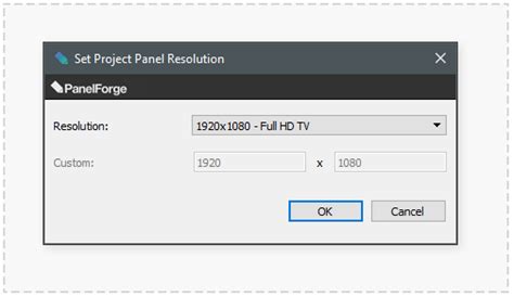 Project Panel Resolution Resize Panelforge 6 Documentation