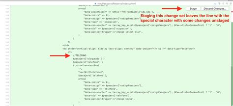 Stage Button Not Working With Ignore Whitespace Enabled · Issue