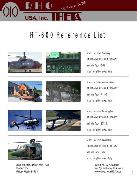 Aviation Products Ref List 090718 Pdf Rotorcraft Aircraft Configurations