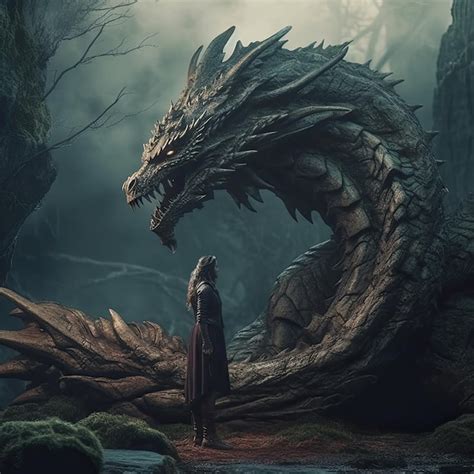 Fafnir Fantasía Ai Generativo Foto Premium