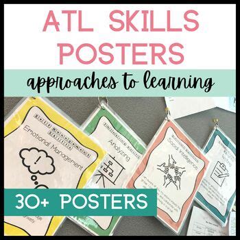 ATL Skills Posters Approaches To Learning IB PYP Classroom TPT