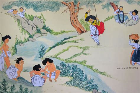 남사는 풍속화 마을로 변신 중