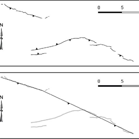 Example Of Simplification Of Fault Trace Geometry The 1988 Tennant