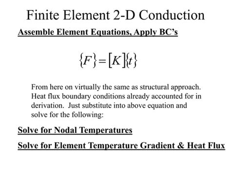 Heat Analysis Finite Element Method Two Dimensional Ppt Physics Science