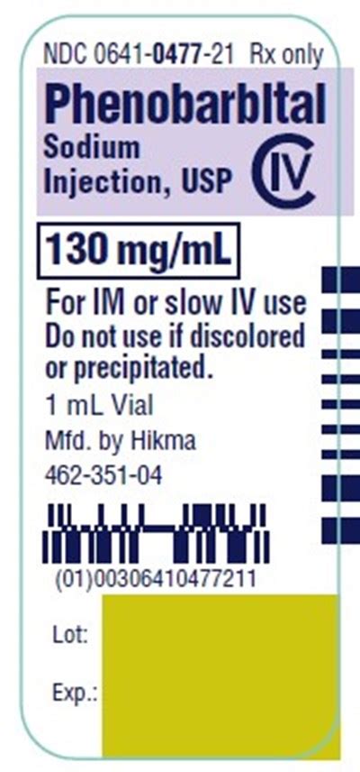 Ndc 0641 0476 Phenobarbital Sodium Phenobarbital Sodium