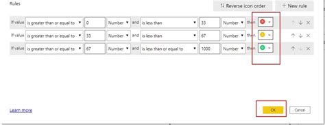 Power Bi Rag Icons Custom Conditional Formatting