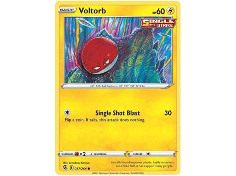 Pokémon Karta Voltorb 087 264 Fusion Strike Cheapgame Cz