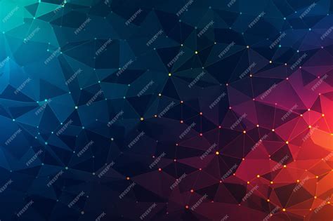 Premium Ai Image Vector Flat Abstract Wireframe Background