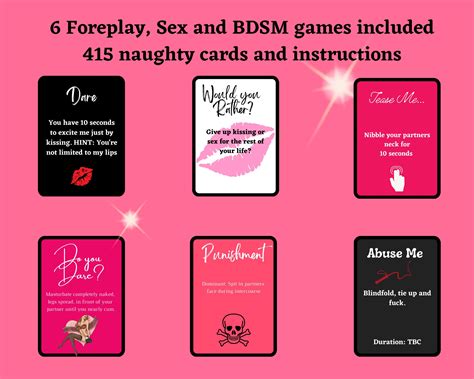 6 In 1 Ultimate Sex And Foreplay Card Game Bundle For Couples Etsy