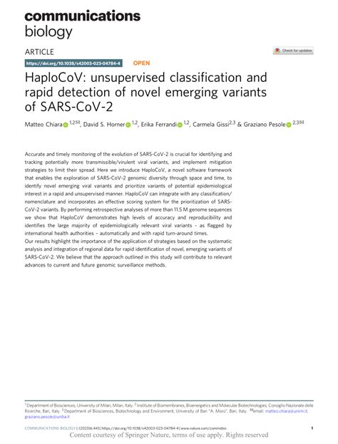 Pdf Haplocov Unsupervised Classification And Rapid Detection Of