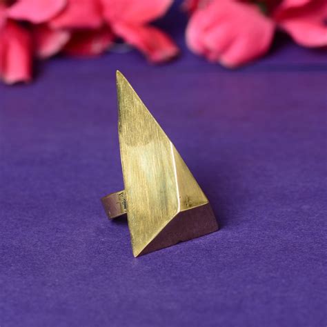 Tiny Triangle Gold Ring Dainty Triangle Ring Silver Geometric Ring